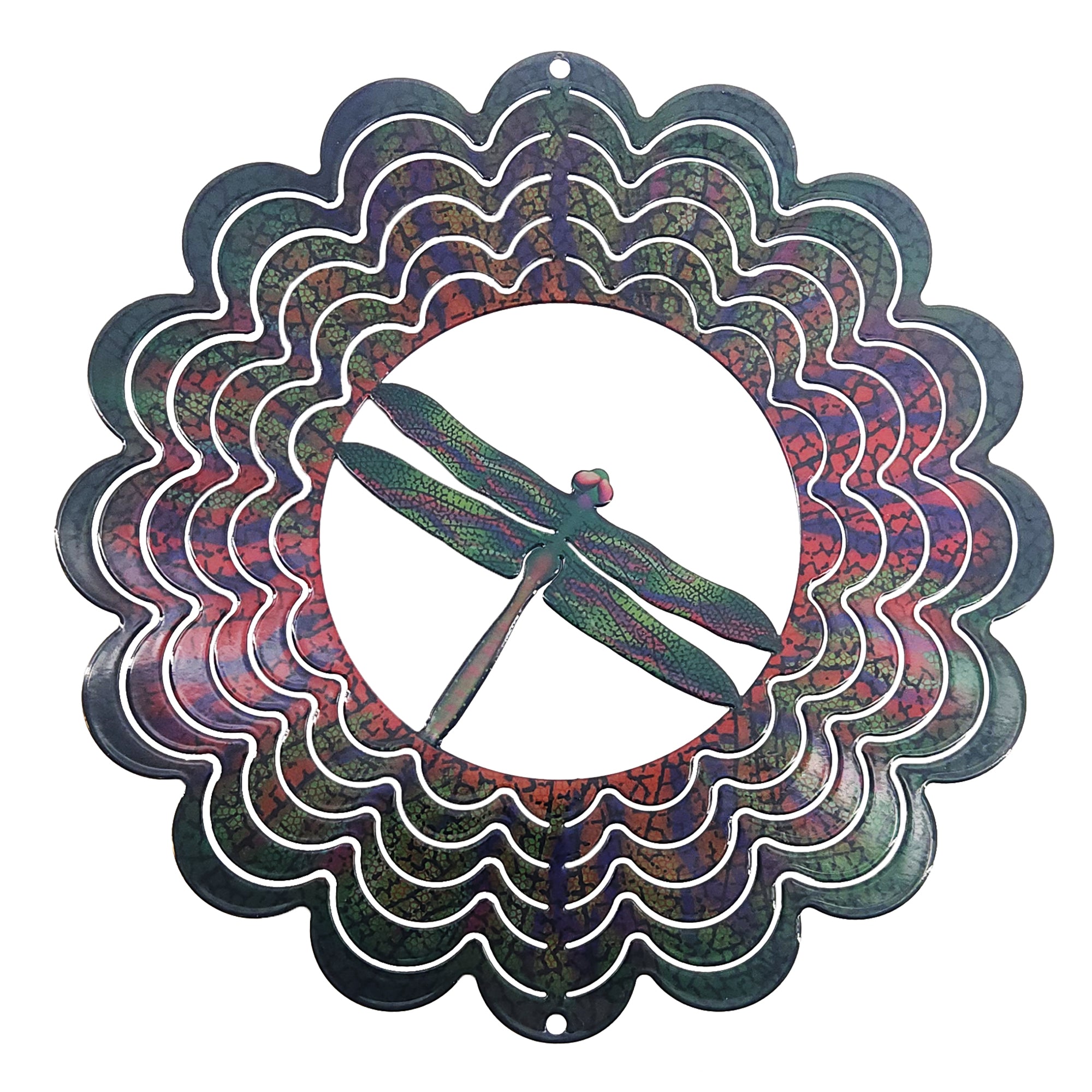 Dragonfly Green Kaleidoscope Wind Spinner |Outdoor Lawn & Garden Décor ...