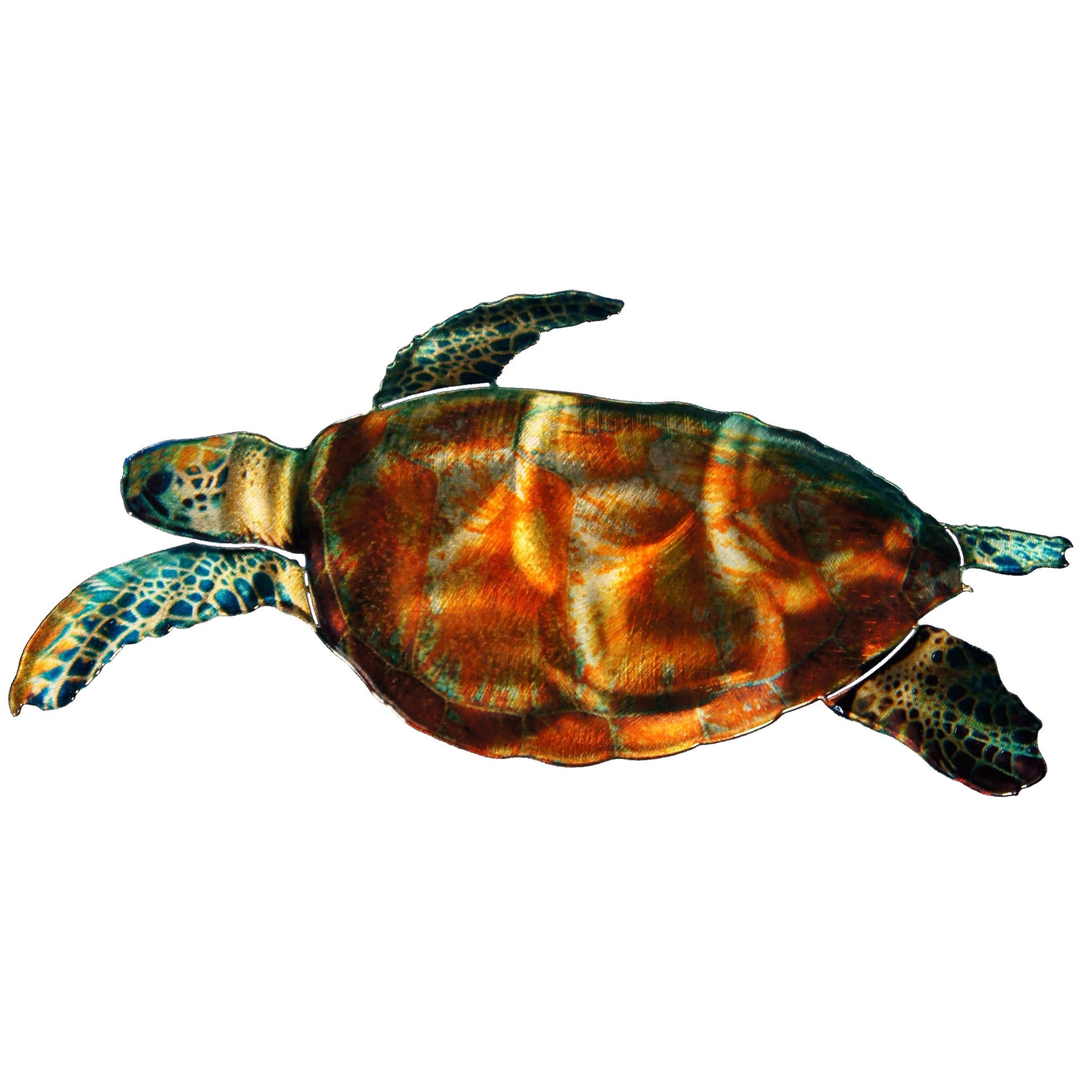 Medium Sea Turtle Metal Wall ArtOur metal wall art medium sea turtle i ...